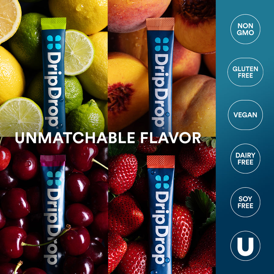 DripDrop Sunburst Variety Pack, 8 oz sticks, 32 cou